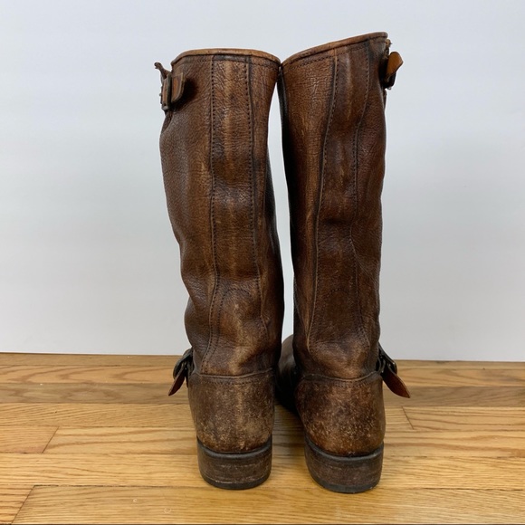 Frye | Shoes | Frye 9 Distressed Veronica Slouch Boots Brown | Poshmark